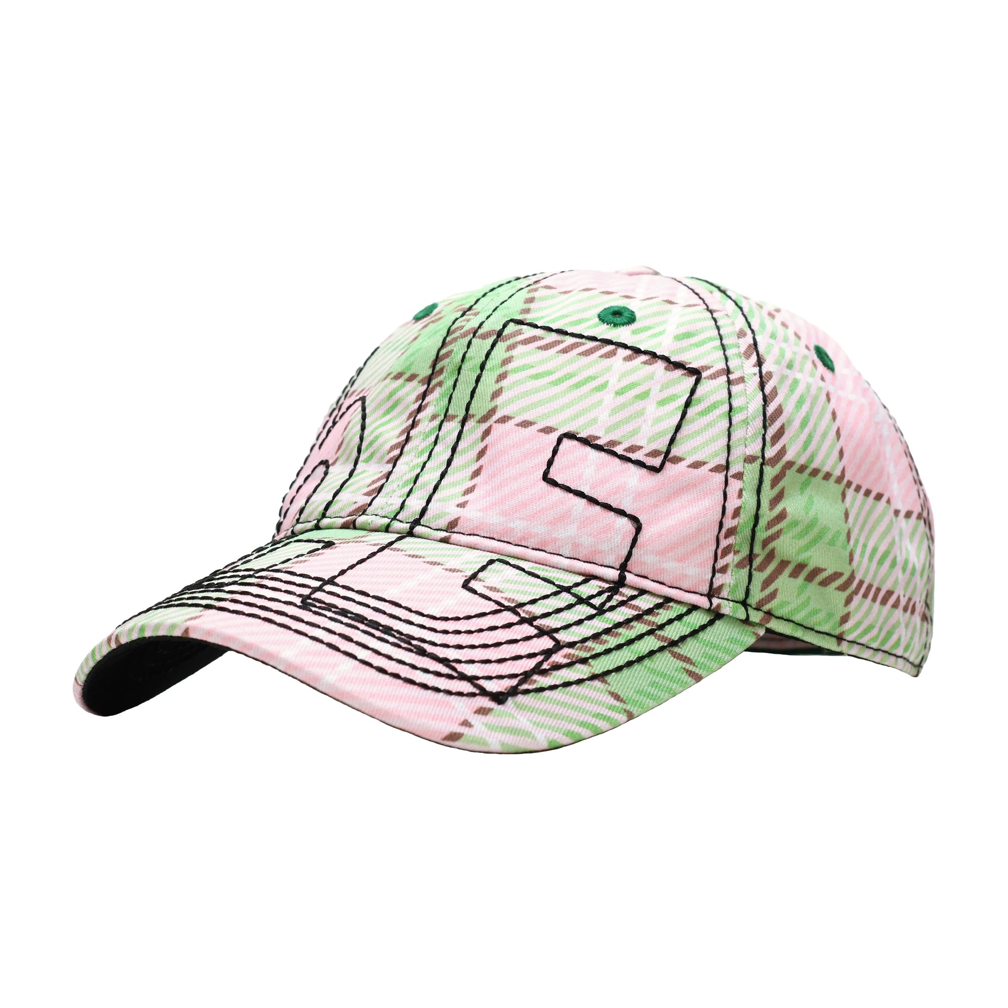 Vapor 6 Panel Hat (Sakura Tartan)